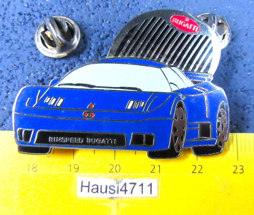 2NÄGEL-DOPPEL-PIN ENAMEL TOP-QUALITÄT BUGATTI RINSPEED 5X4CM (Gebraucht ...