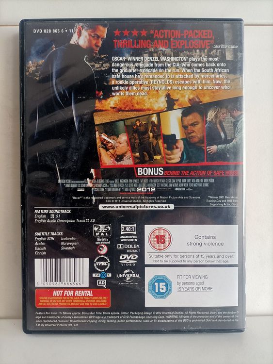 DVD Safe house (uk) Denzel Washington - Ryan Reynolds (Gebraucht) in ...