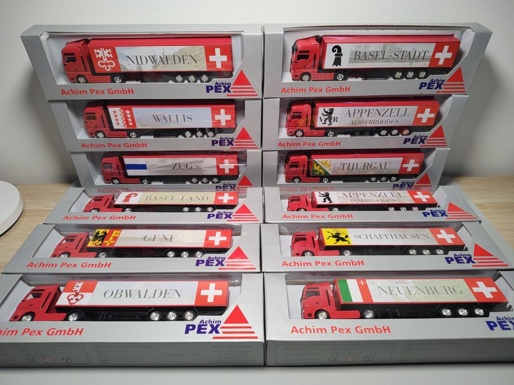 26x ACHIM PEX MAN Metall Kantonswappen. Alle Kantone! (Neu und ...