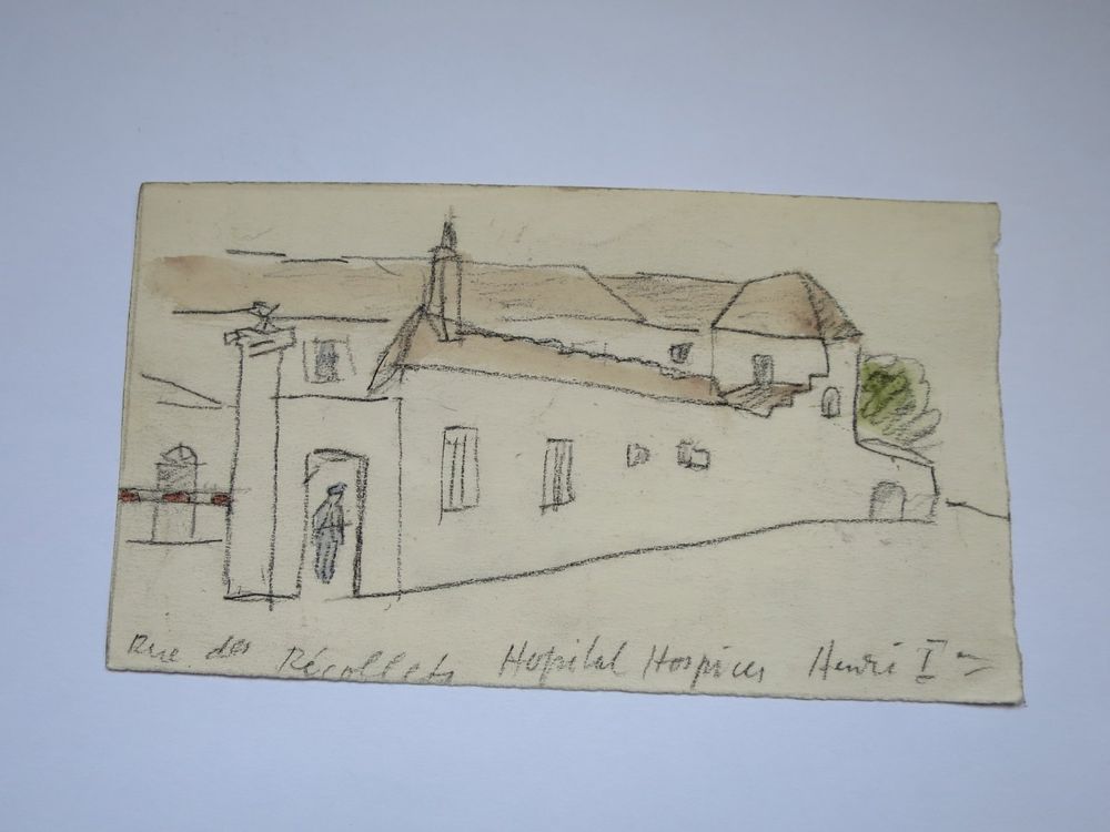 Karl Madritsch Pariser Aquarell-Zeichnung 2x (1 Blatt) (Gebraucht) in ...
