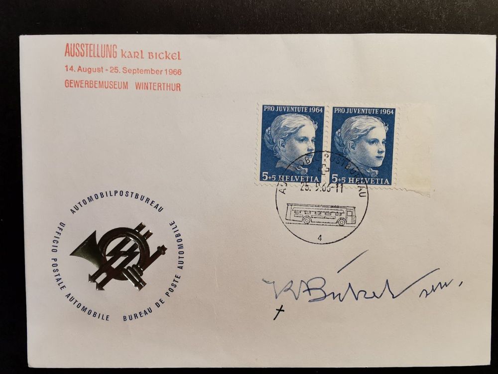 Karl Bickel Markenstecher Autogramm Winterthur 1966 (Gebraucht) in ...
