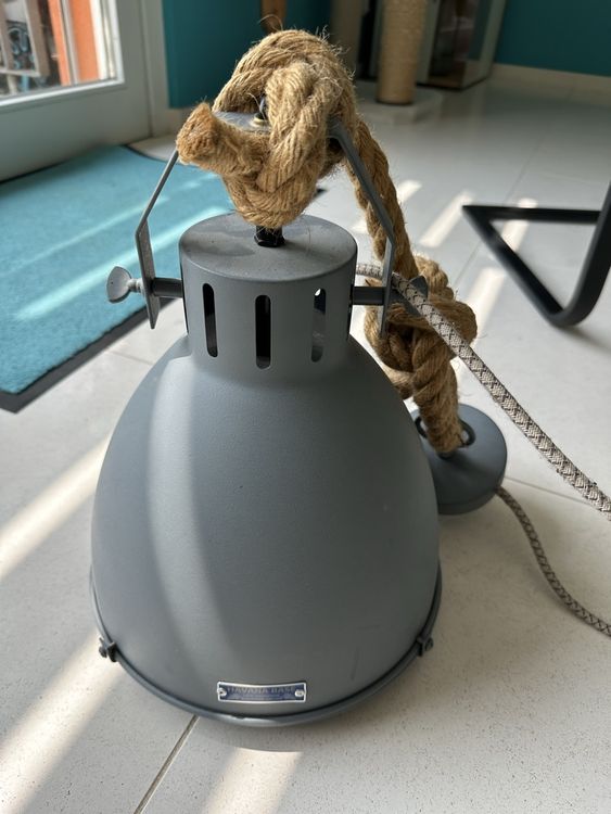 Vintage Hängelampe "Havana Base" Grau mit Seil, Top! (Gebraucht) in ...