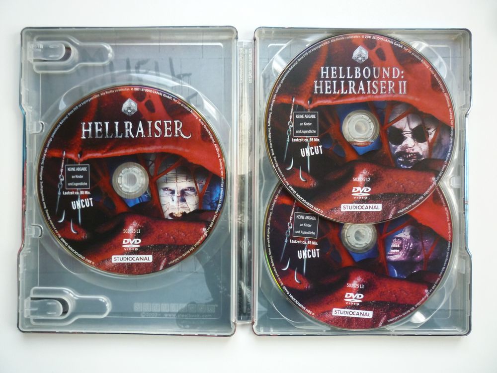 Hellraiser I-III Uncut Steelbook 3 DVD Klassiker 1987-1992 (Gebraucht) in Münchenstein für CHF 9 ...