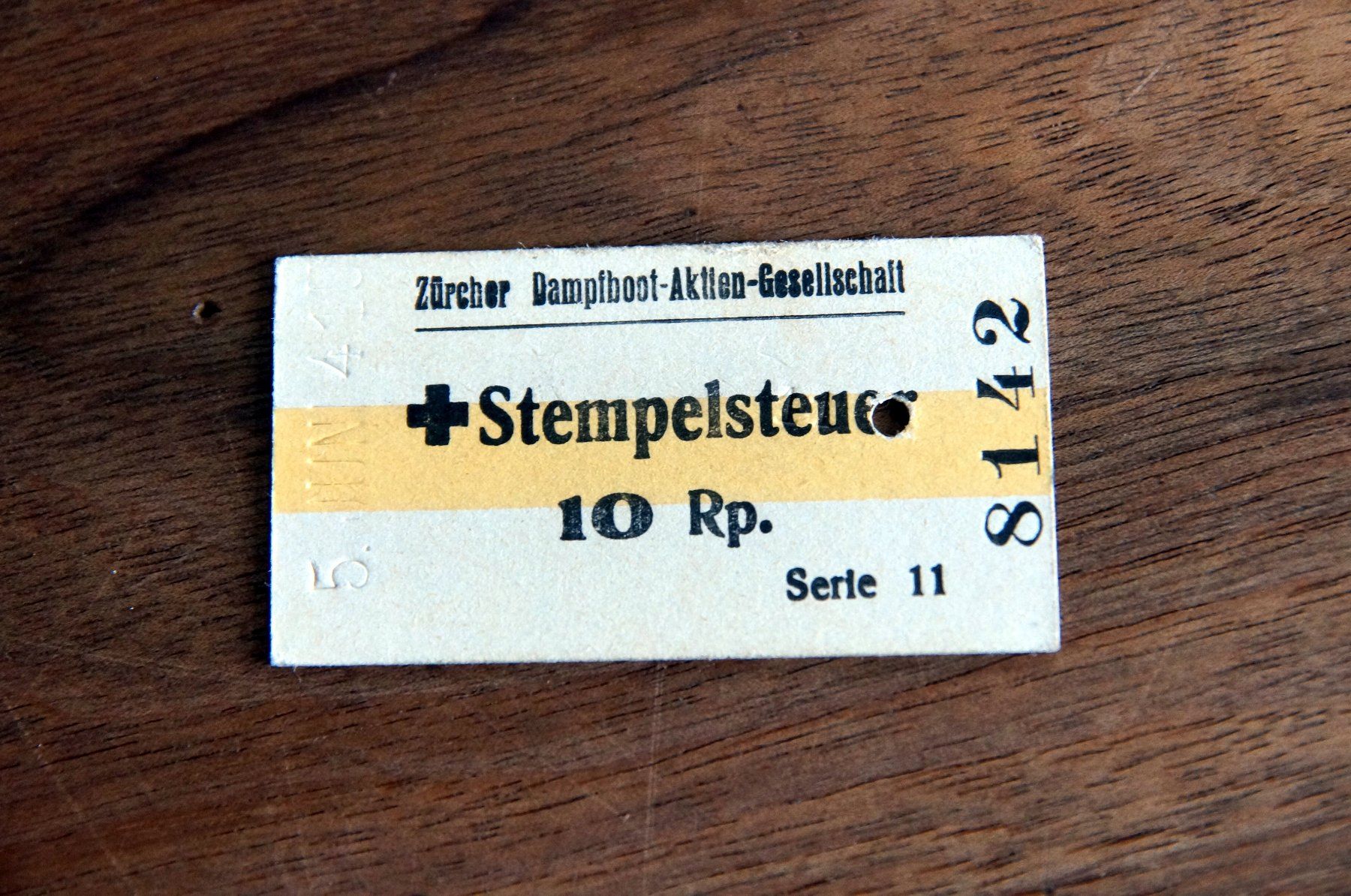Zürcher Dampfboot Gesellschaft - Stempelsteuer - 1941 (Gebraucht) in ...