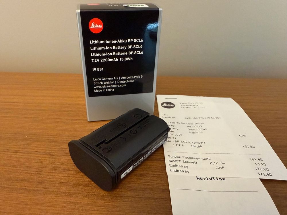 Leica Akku BP-SCL6 (Q2, Q3, SL2, SL2-S, SL-3, SL-3S) (Neu (gemäss ...