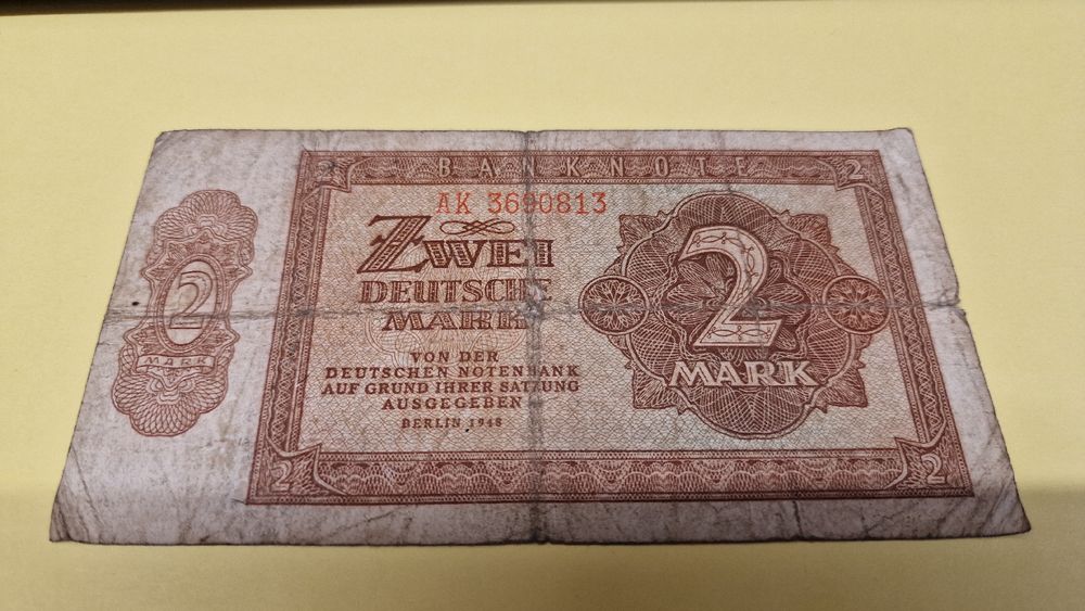 Alte Deutsche 2 Mark Banknote von 1948 (Gebraucht) in Herisau für CHF 7 ...