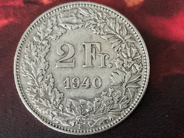 Silbermünze 2 Franken Helvetia 1940 Schweiz Swiss Franc (D'occasion) à Münchenstein pour CHF 6 ...