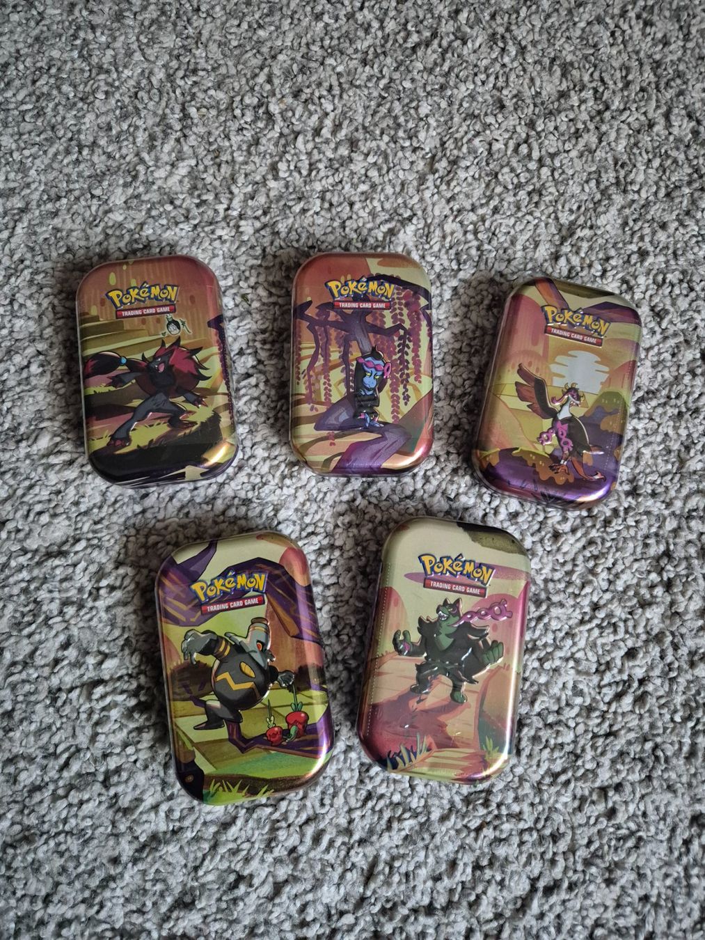 5 x Pokemon Mini Tin's, Artset von Shrouded Fable (Neu und ...