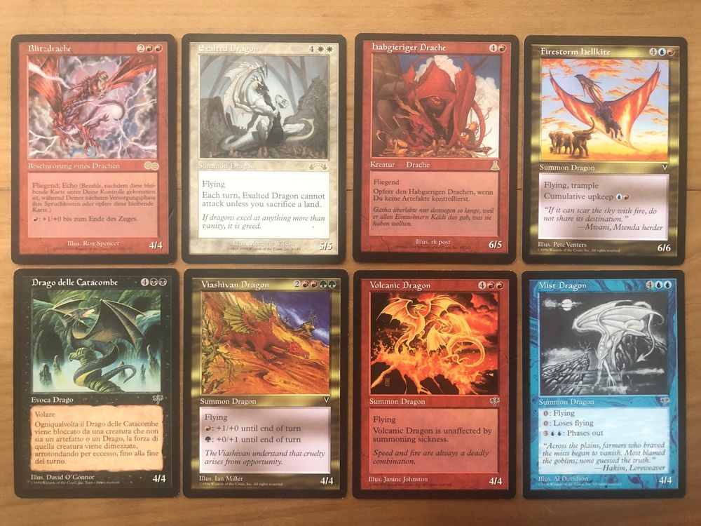 MTG - 8 alte rare Drachen (Gebraucht) in Basel für CHF 9.9 – mit Lieferung auf Ricardo kaufen