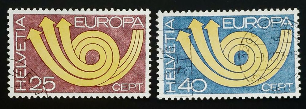 1973 Europamarken 543-544 ʘ gestempelt (Gebraucht) in Seltisberg für CHF 1 – mit Lieferung auf ...