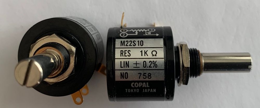 2 Stück Copal Potentiometer Lin +/- 0.2% - 1KOhm - 10 Turn (Neu (gemäss ...