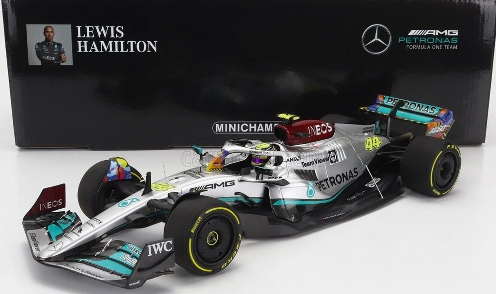 Mercedes Petronas W13E #44 Hamilton Miami 2022 1/18 PMA NEU (Neu und ...