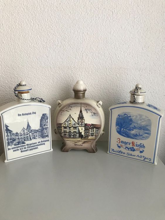 3 alte Porzellanflaschen Zuger Kirsch | Kaufen auf Ricardo