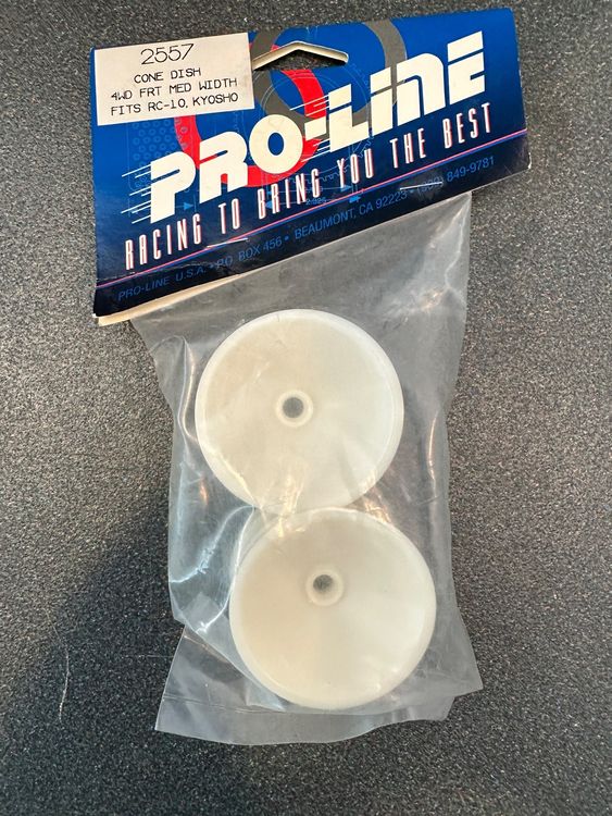 Vintage Pro-Line Cone Dish White Front Wheels 2557 RC10 RC10 (Neu und ...