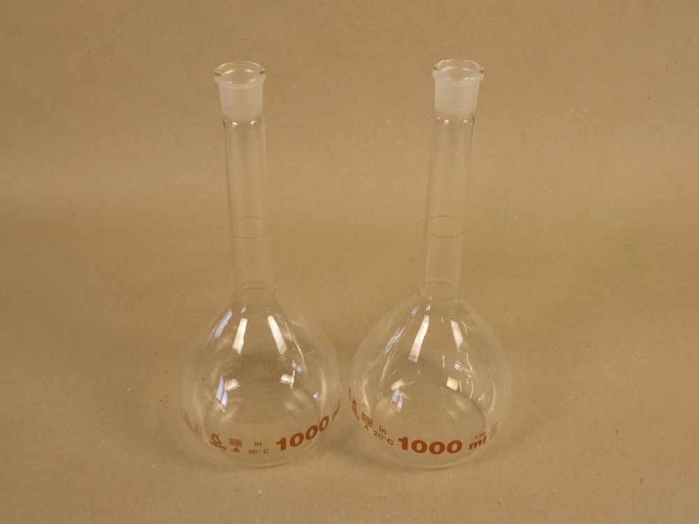Messkolben 1000ml 2x2 STK mit Schliff und Deckel (Gebraucht) in ...
