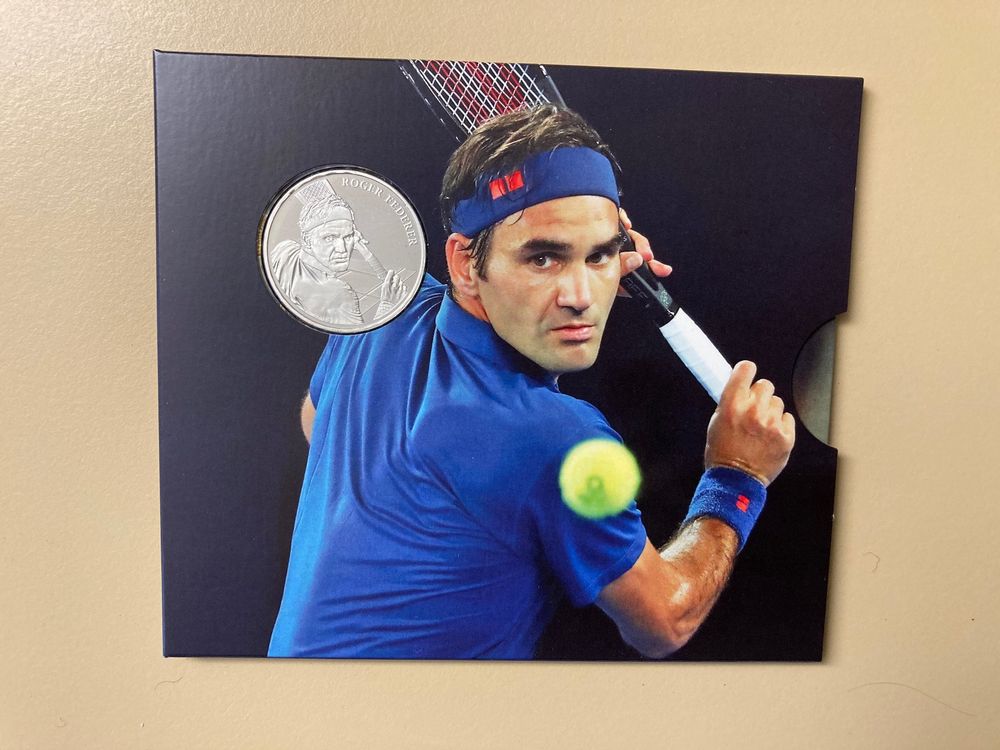 20.- Fr. Münze "Roger Federer" im Folder von 2020 (Neu und ...