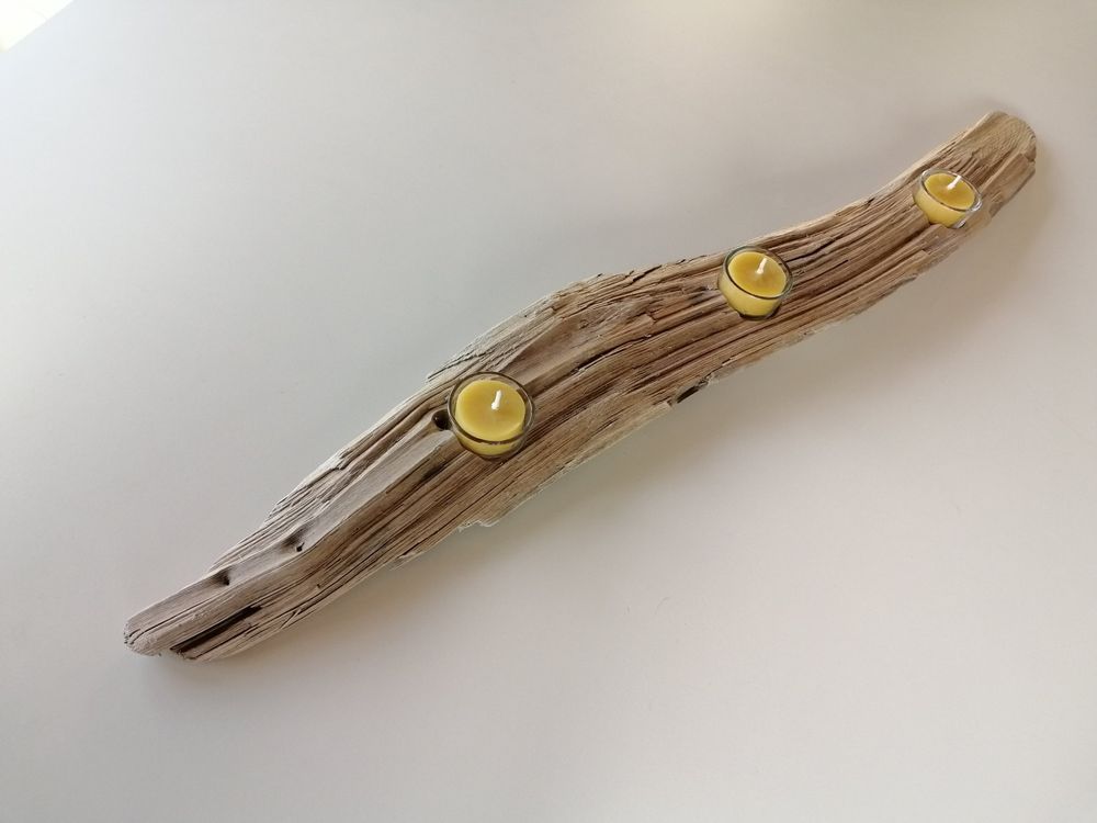 Dekor Schwemmholz mit drei Rechaud Kerzen (Neu und originalverpackt) in Widnau für CHF 66 – nur ...