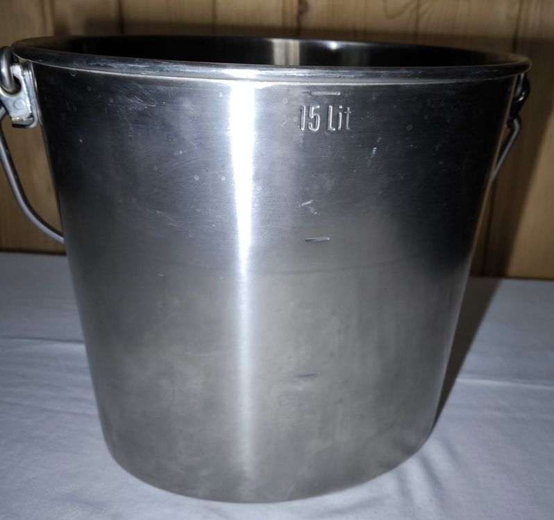 Eimer Edelstahl,von Milchindustrie,15 Liter Fassungsvermögen (Gebraucht ...