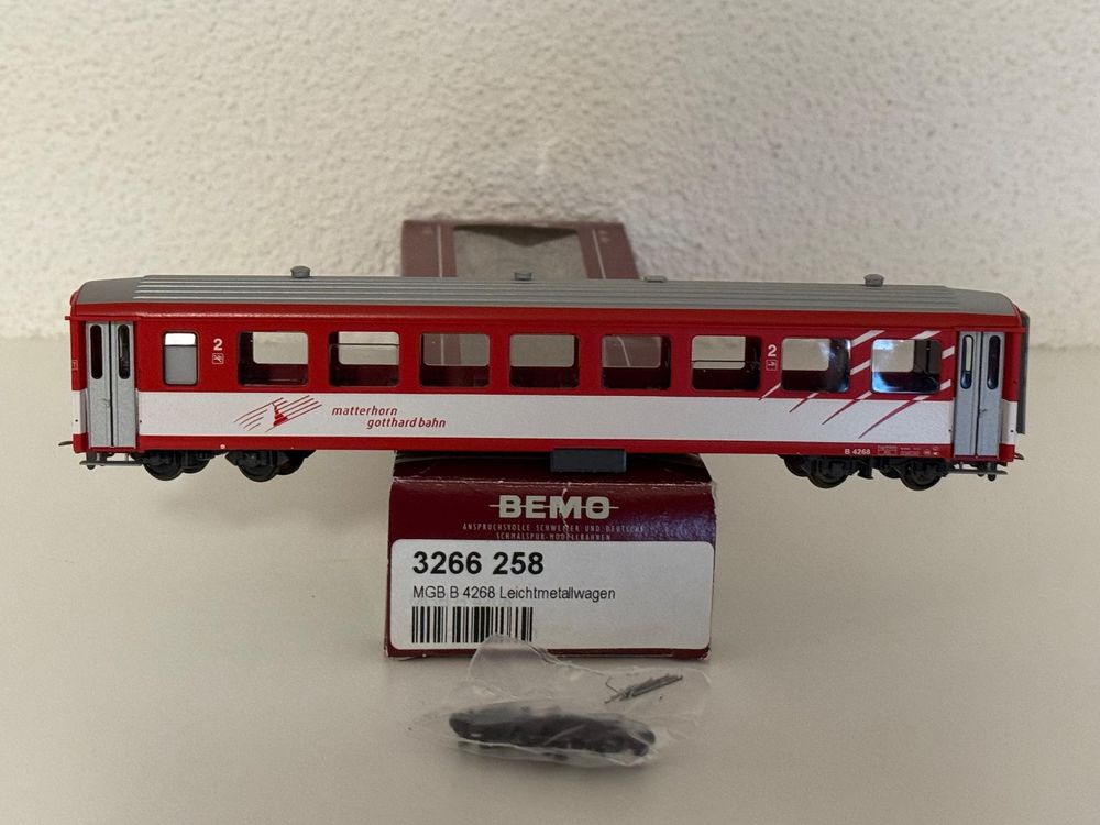 Bemo H0m MGB Matterhorn Gotthard Bahn Personenwagen B 4268 (Gebraucht ...