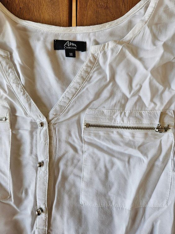 Weisse Bluse, Gr. M | Kaufen auf Ricardo