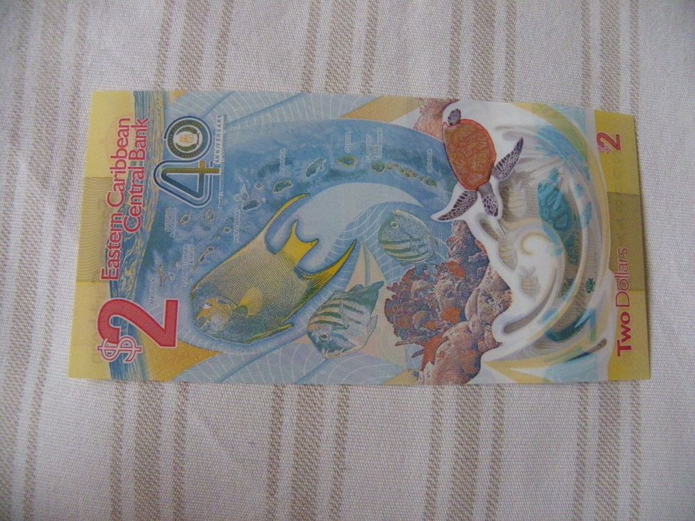 Eastern East Caribbean $2, 2023, Commemorative Polymer, Unc (Neu ...