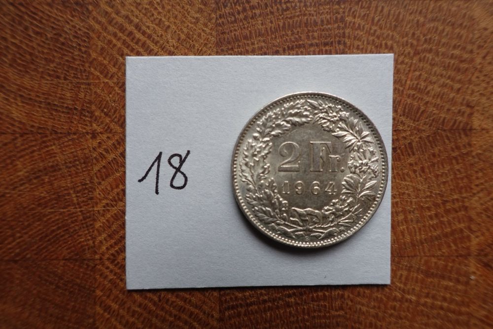 Schweizer Münze, 2-Franken-Stück 1964 (Gebraucht) in Zürich für CHF 6 – mit Lieferung auf ...