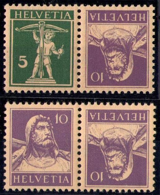 K26z-K27z**, geriffelt, 2 Kehrdrucke postfrisch (14083) (Neu (gemäss Beschreibung)) in Burgdorf ...