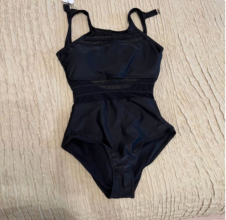 Schwarzer Patchwork Badeanzug - Maillot de bain noir - M | Kaufen auf ...