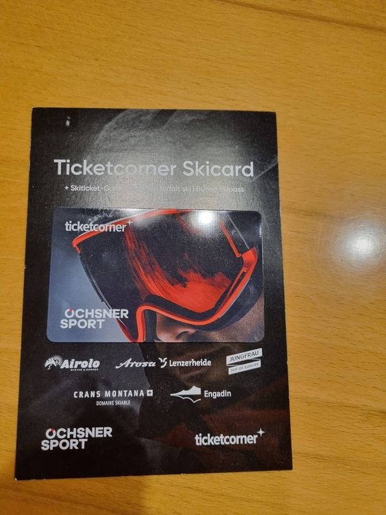 Ticketcorner skicard skitageskarte (Neu und originalverpackt) in ...