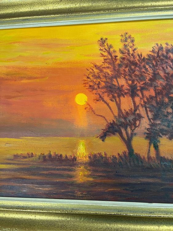 Gemälde, Bild, Henri Billiet, Sonnenuntergang (Gebraucht) in Rothrist für CHF 190 – nur Abholung ...