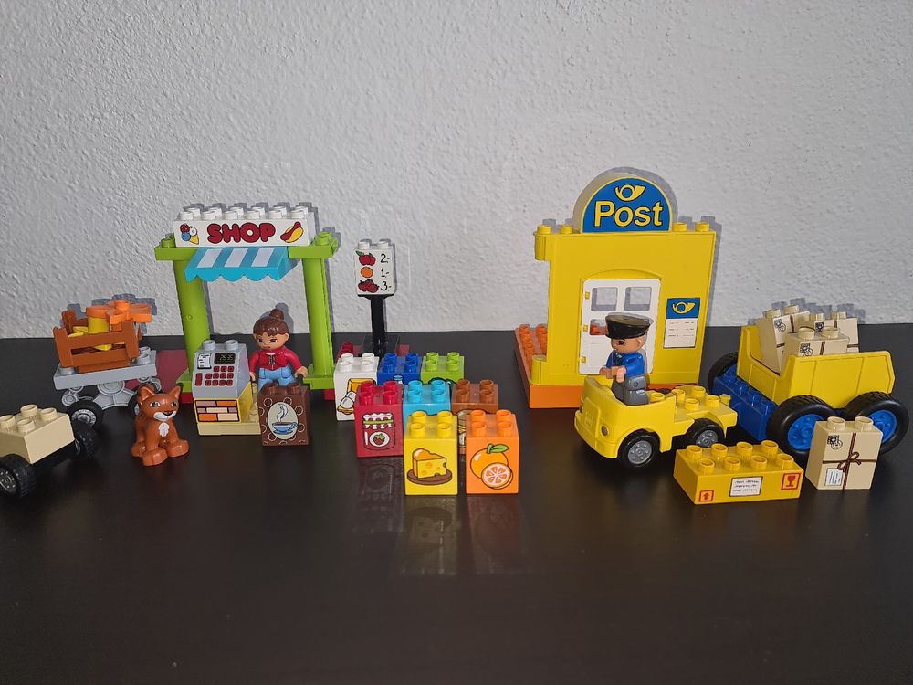 Lego Duplo Post und Einkaufsladen mit viel Zubehör und Auto (Neu ...