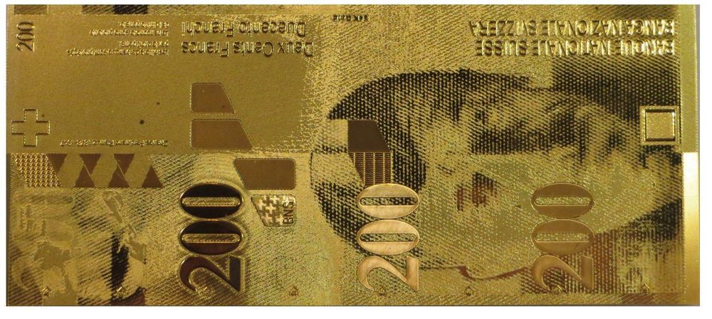 Banknote Schweiz CHF 200.-- / Goldplated 🌟 | Kaufen auf Ricardo