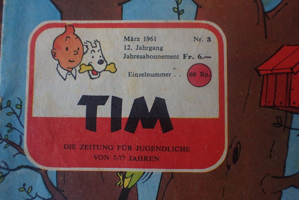 4 sehr alte Hergé TINTIN Comic französisch Tim und Struppi (Gebraucht ...