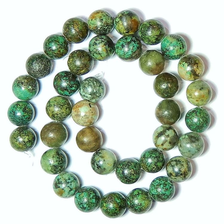 1 Strang rare echte Serpentin Perlen 10 mm | Kaufen auf Ricardo