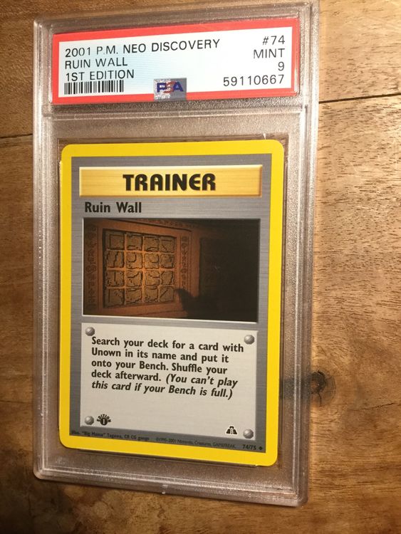 Ruin Wall 1st edition, Neo Discovery (2001), PSA 9 Mint (Gebraucht) in ...