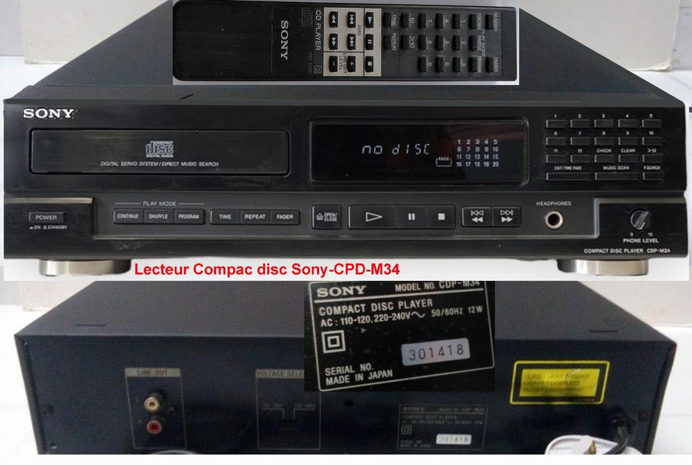 Lecteur compact disc Sony-CPD-M34 (Gebraucht) in Lausanne für CHF 19 – mit Lieferung auf Ricardo ...