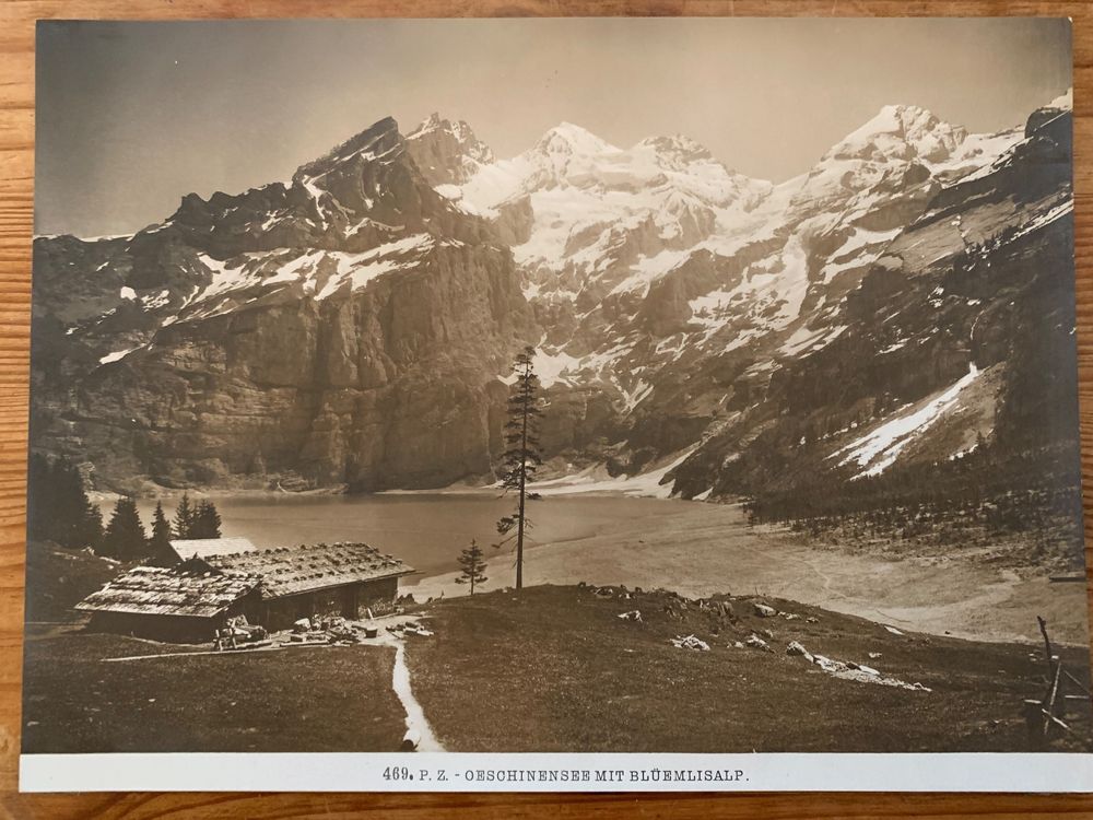 antikes Foto, Oeschinensee mit Blüemlisalp (Gebraucht) in Widen für CHF 1 – mit Lieferung auf ...