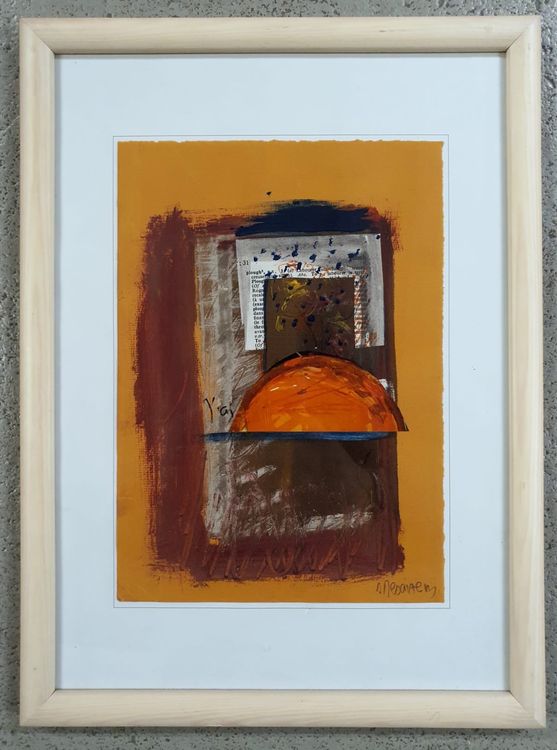 Signé, technique mixte, 37/27cm, bon état | Kaufen auf Ricardo