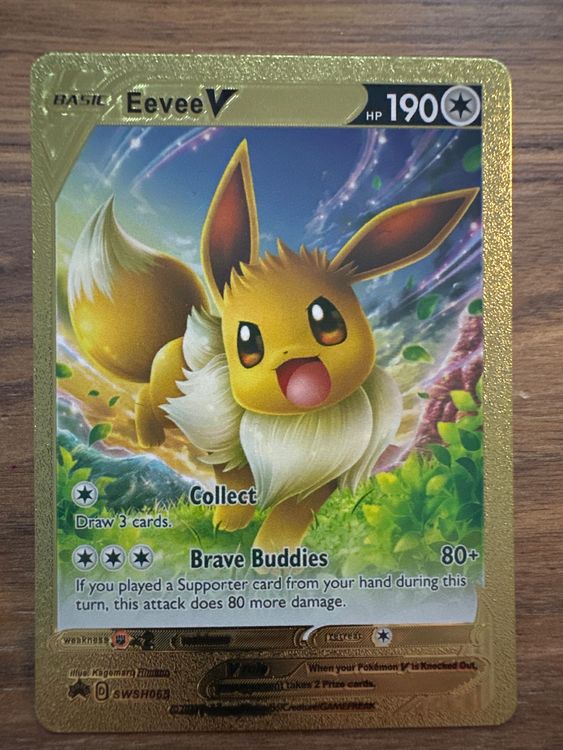 Eevee GX SWSH065 Gold Foil FanArt Karte | Kaufen auf Ricardo
