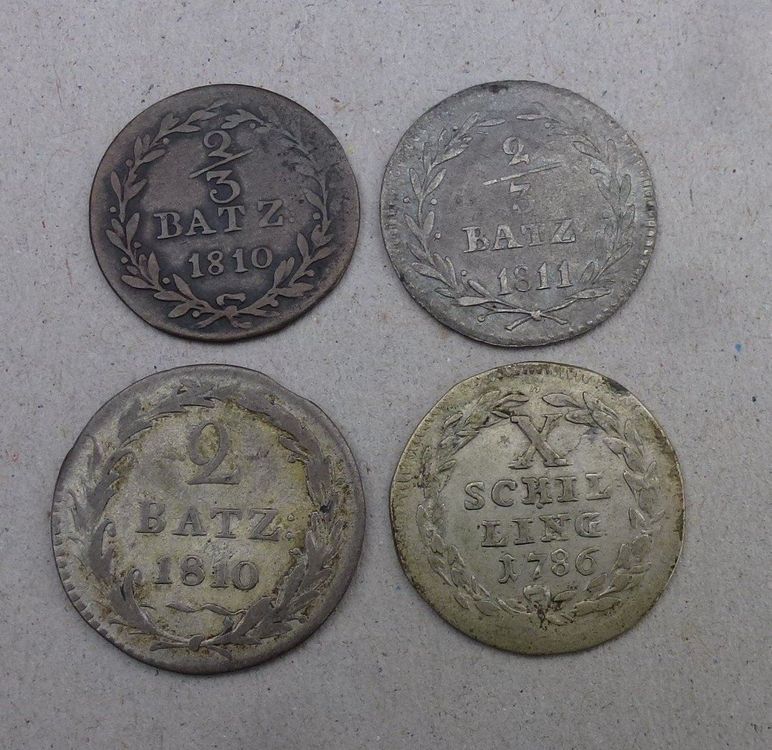 Lot ++ 4 alte Kantonalmünzen Kanton Schwyz (Gebraucht) in Walkringen für CHF 530 – mit Lieferung ...