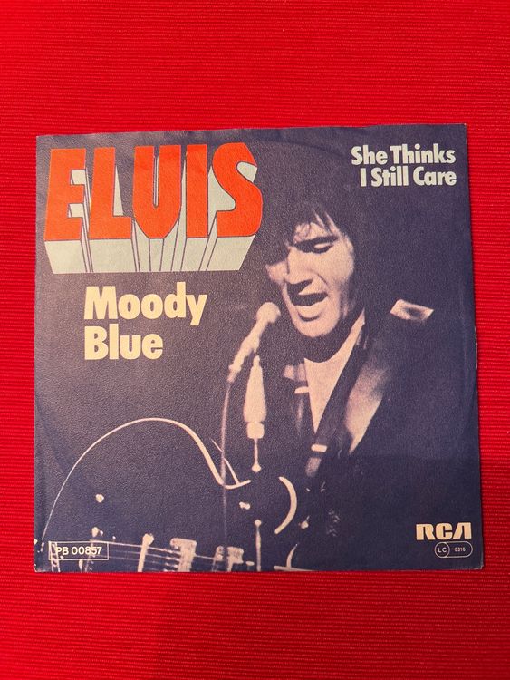 Elvis Presley Single Moody Blue vinyl Kult Original PB 00875 | Kaufen ...