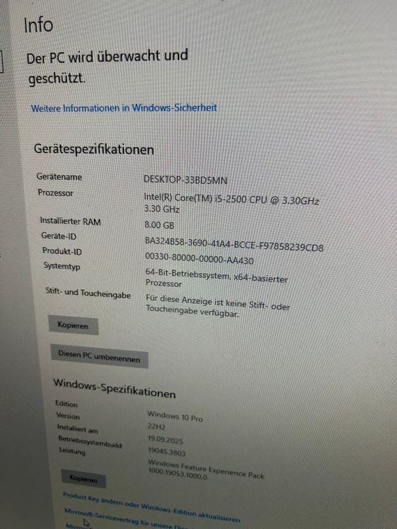 Älterer HP 8200 Elite SFF Computer mit Windows 10 1TB HD 8GB (Gebraucht) in Brunnen für CHF 15 ...