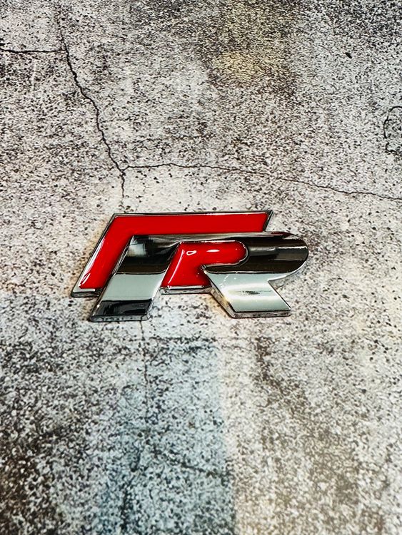 VW R Racing Schriftzug, Emblem, Logo 3D Metall Rot/Silber | Kaufen auf ...