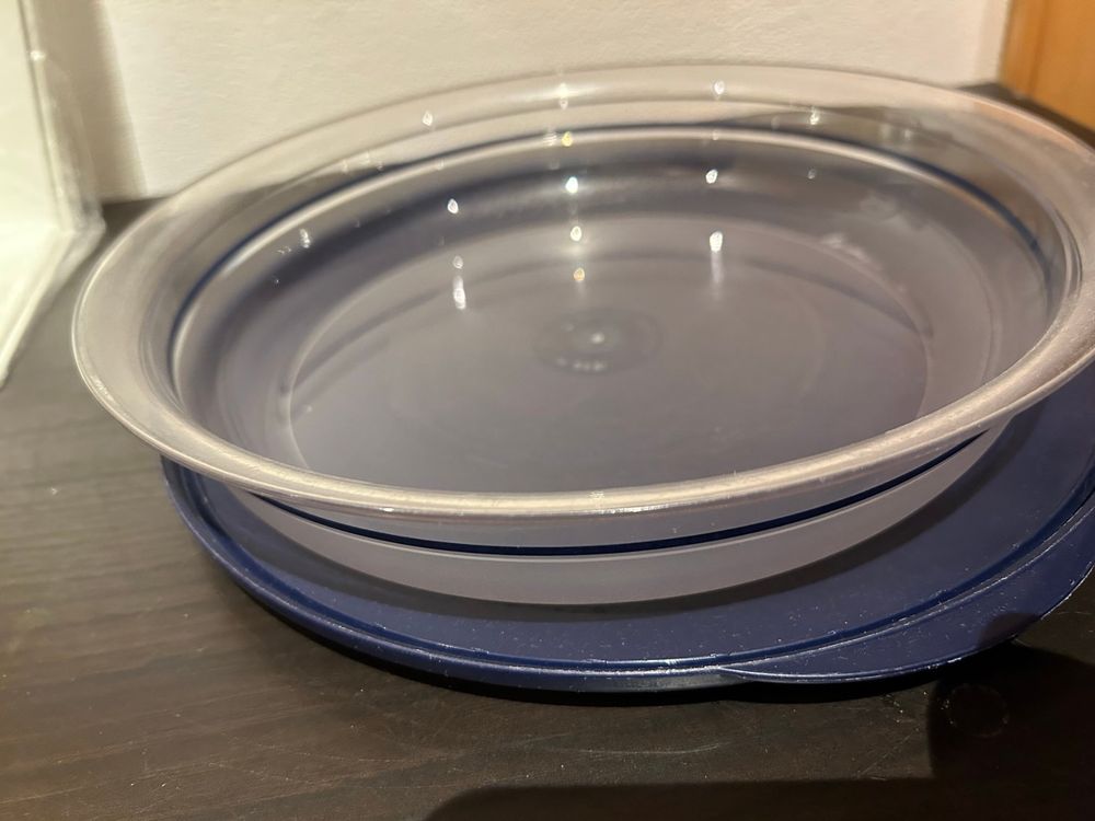 Tupperware Tischserie flach 1.3 Liter Deckel Blau | Kaufen auf Ricardo