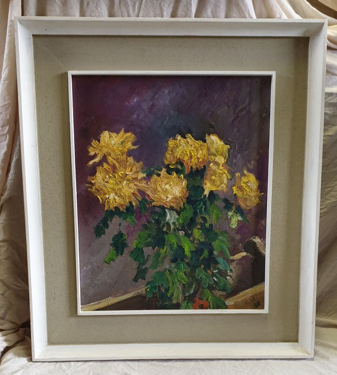 Ölgemälde, Blumen, gerahmt und signiert, Otto Herzig (Gebraucht) in Utzigen für CHF 40 – nur ...