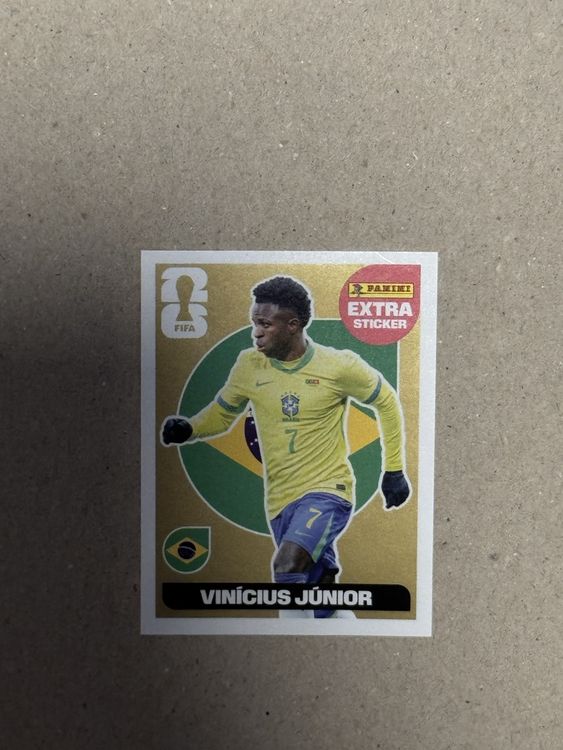 Panini WM 2026 Extra Sticker Vinicius Jr. (Gold) (Neu (gemäss ...