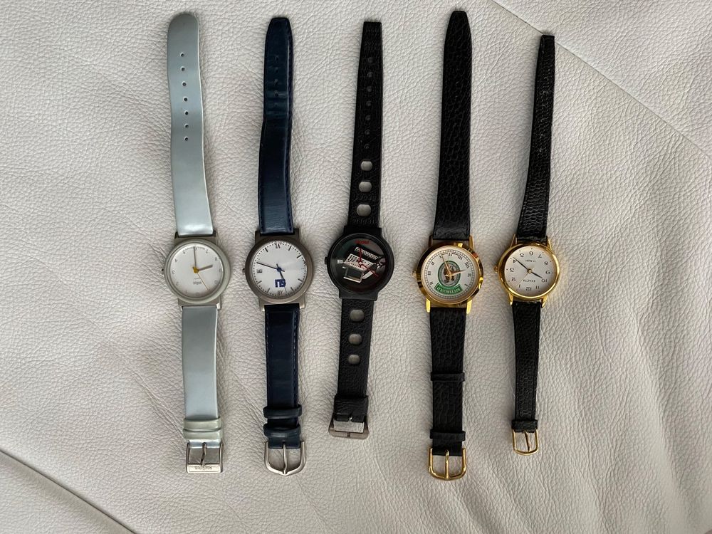 5 Stück Werbe-Armbanduhren, zum Teil neu (Gebraucht) in Appenzell ...