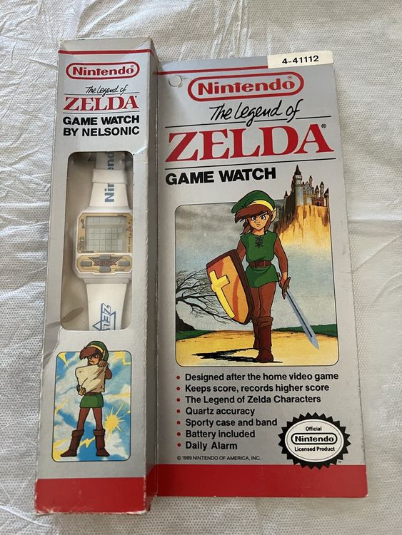 Nintendo -Nelsonic - Zelda Game Watch 1989 - weiss in OVP (Neu (gemäss ...