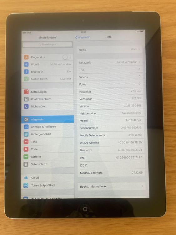 iPad 2 - Schwarz - 32GB - GSM-Modell - SIM ink. 30 Pin Kabel (D ...