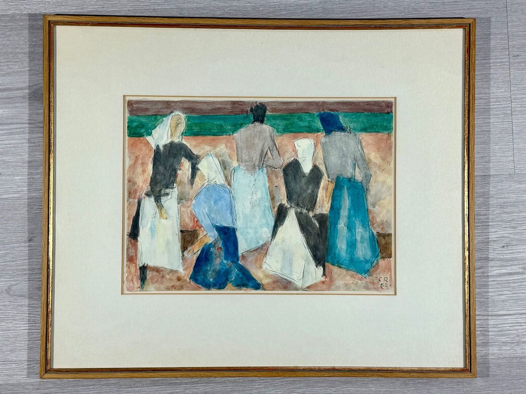 ROESCH Carl, Bäuerinnen auf dem Feld, signiert. Original. (Gebraucht ...